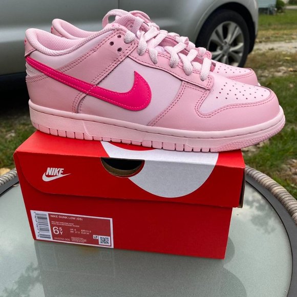 Nike | Shoes | New Nike Dunk Low Gs Triple Pink | Poshmark